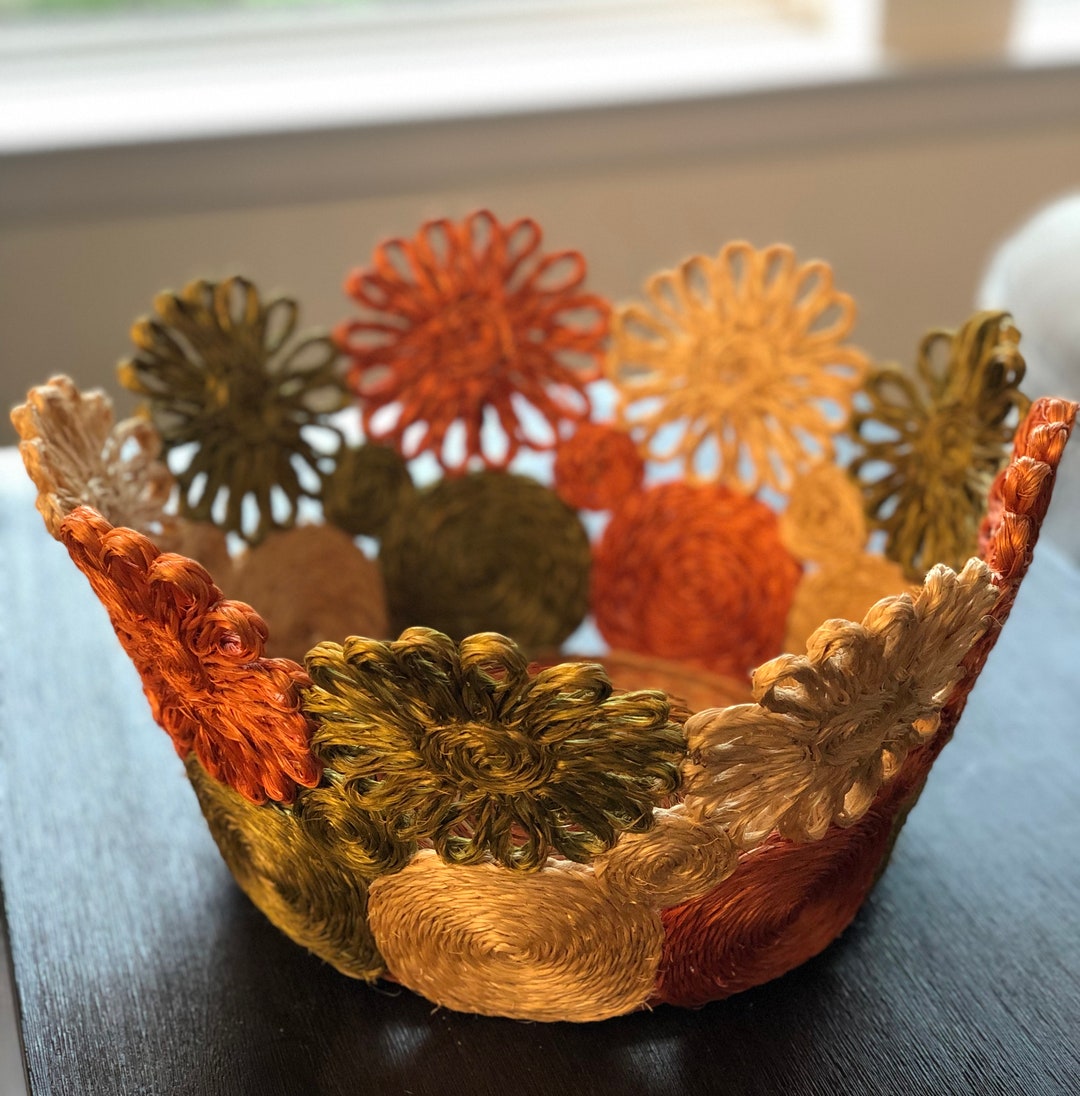 Raffia Baskets Set of Two - Etsy