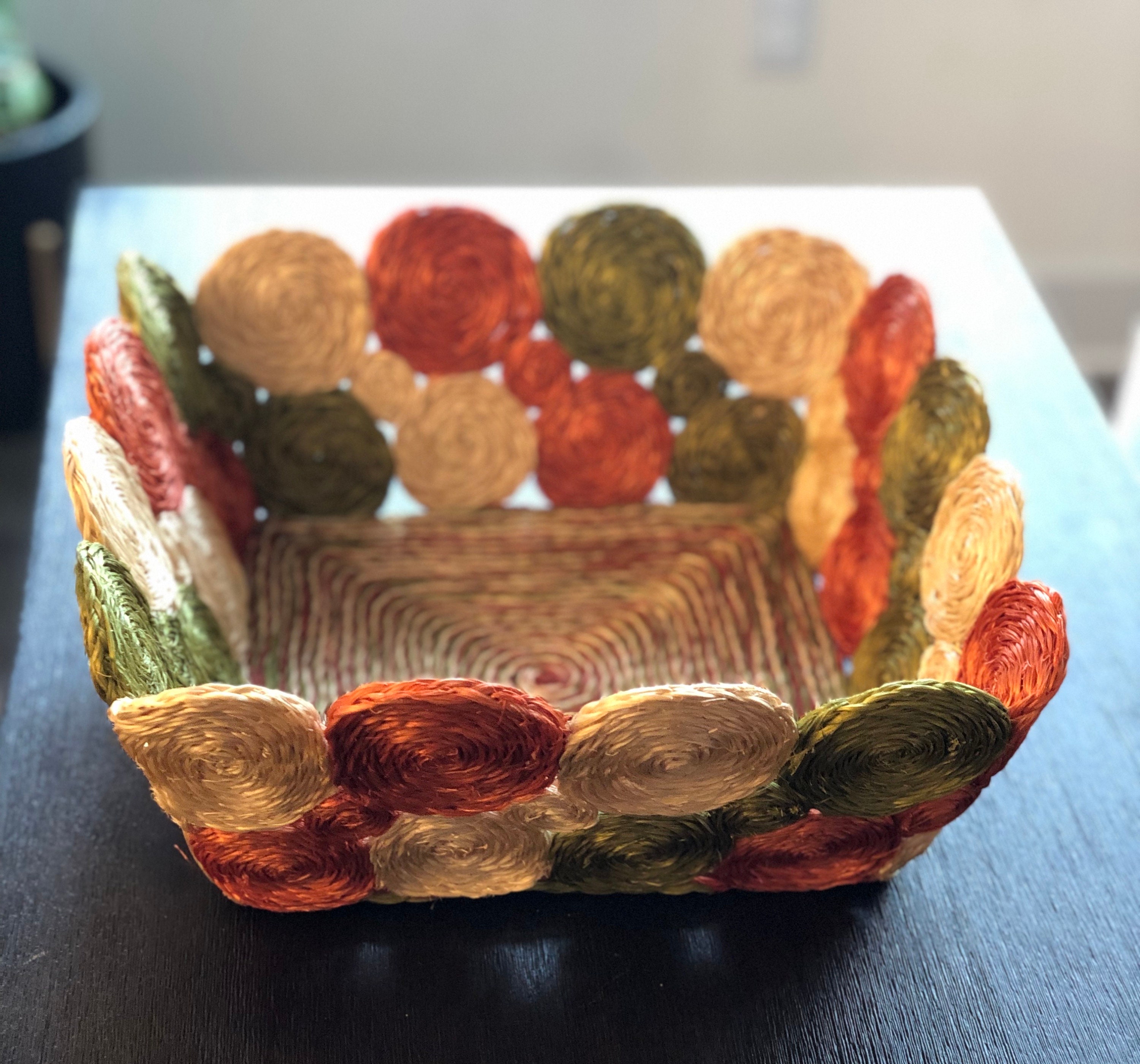 Raffia Baskets Set of Two - Etsy