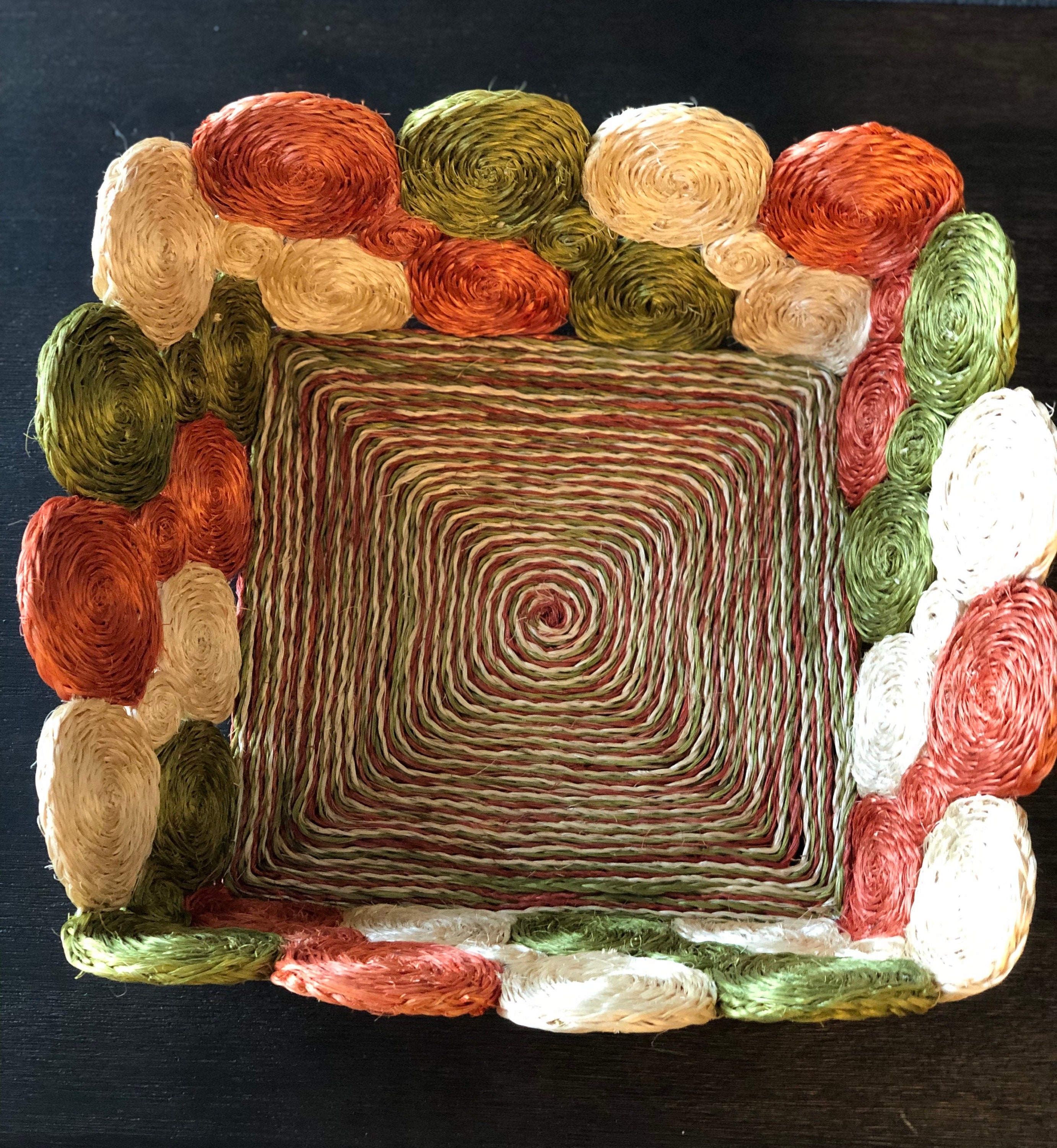 Raffia Baskets Set of Two - Etsy