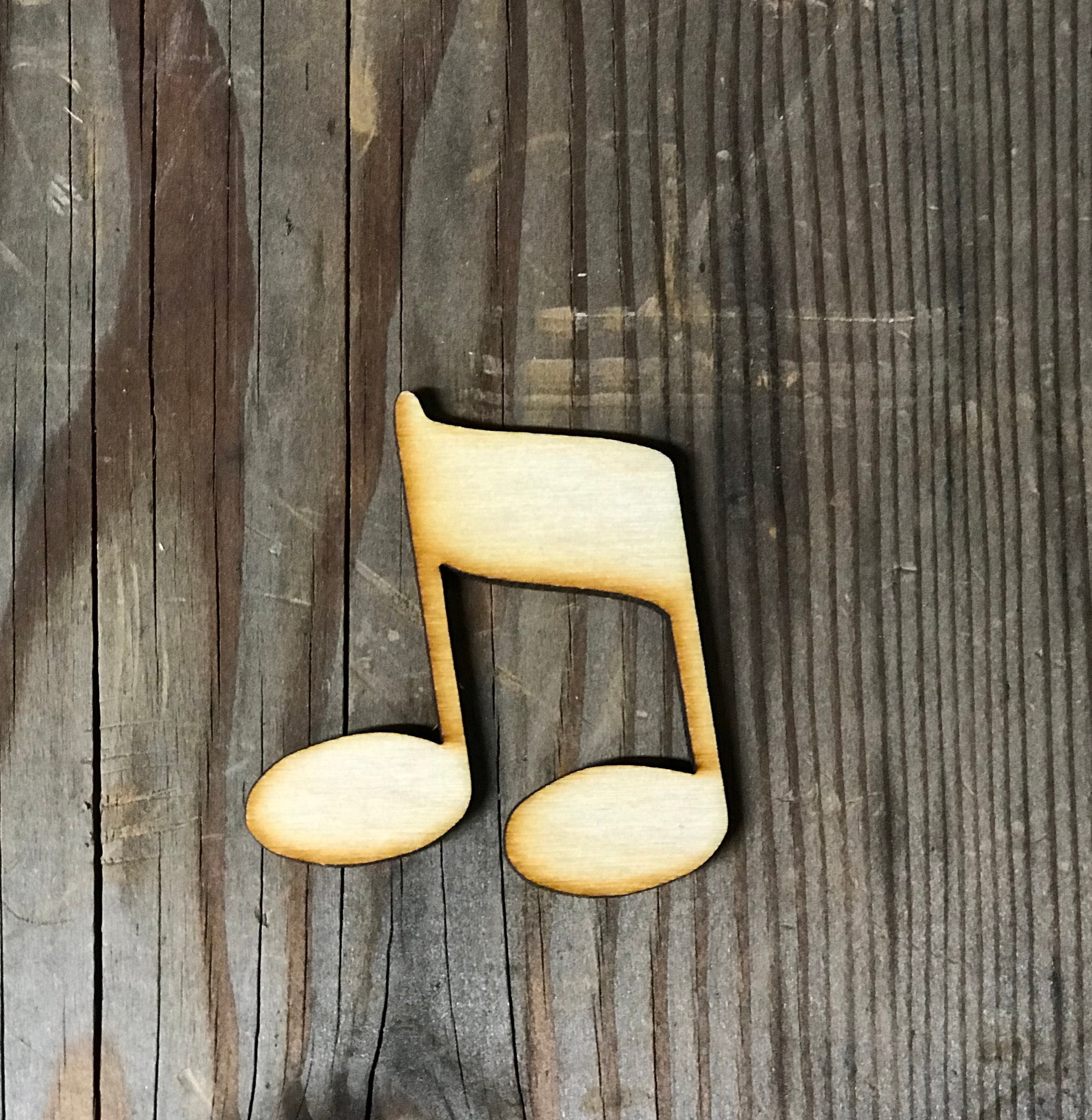 Double Music Note Laser Wood Cutout Unfinished Wood Shapes - Etsy