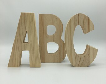 Unfinished Wooden Block Letter M Craft up to 24 DIY - Etsy