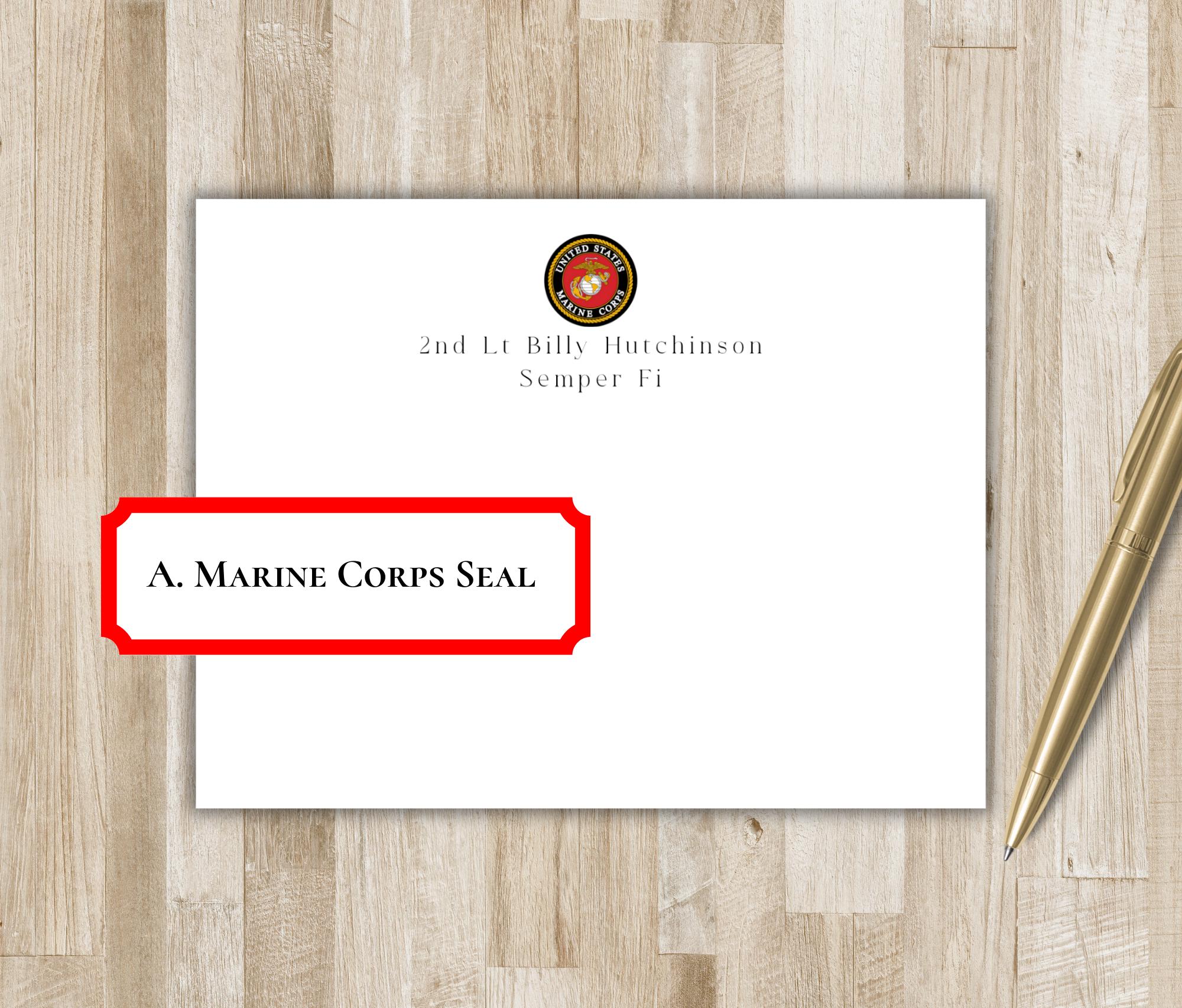 US Marine Corps Stationery / Stationary | Marines Veteran Gift | USMC ...