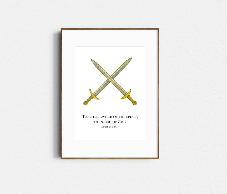 Armor of God Artwork - Set of 6 | Christian Artwork | Bible Verse ...