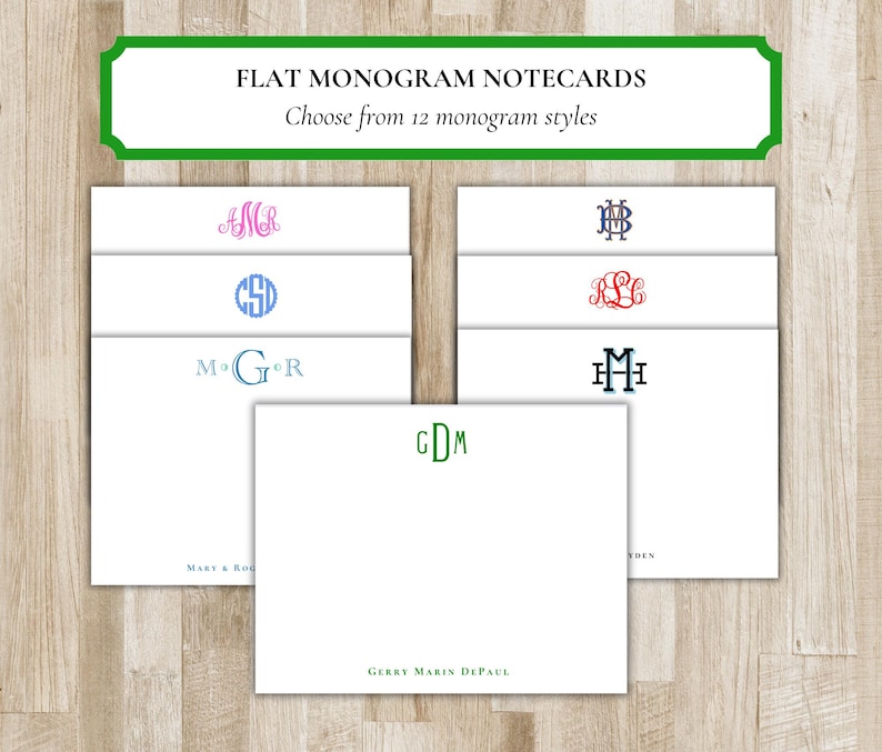 Monogram Stationery Set | Elegant Monogram Stationary | Custom ...