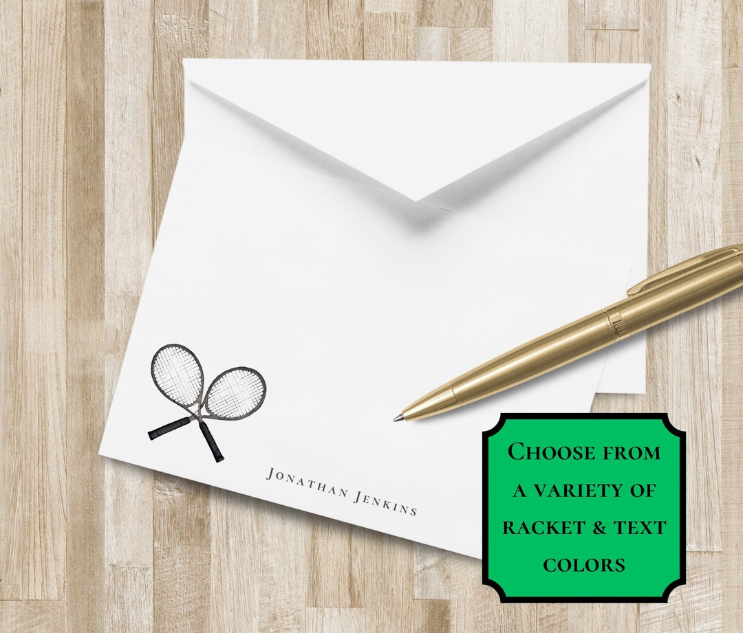 Personalized Tennis Racket Stationery Set / Stationary | Tennis ...