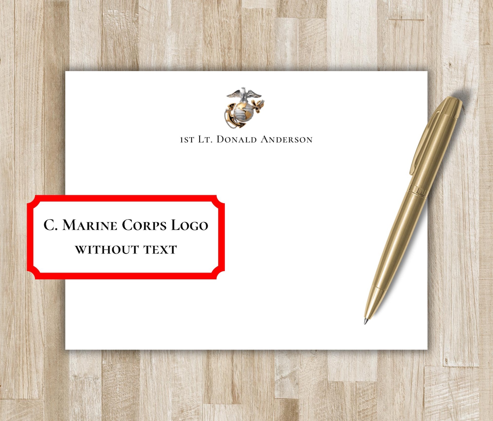 US Marine Corps Stationery / Stationary | Marines Veteran Gift | USMC ...