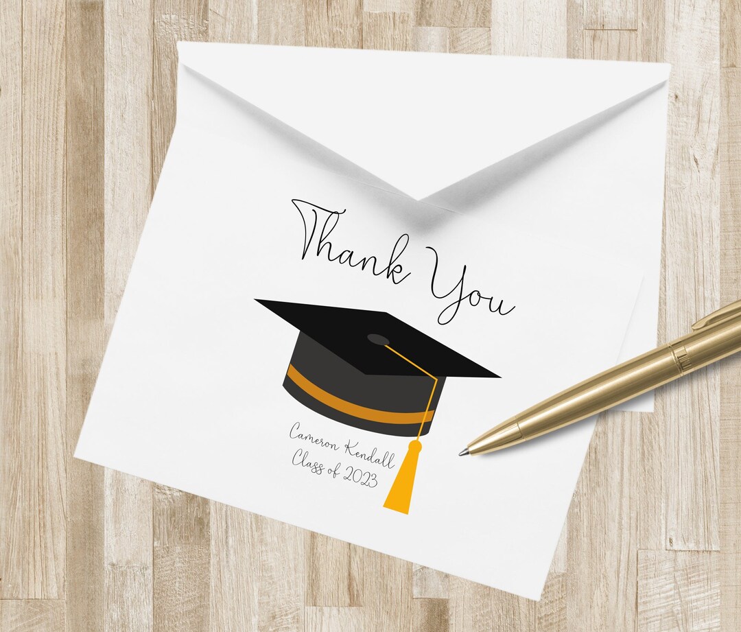 Custom Graduation Thank You Notes Personalized Graduation Stationery ...