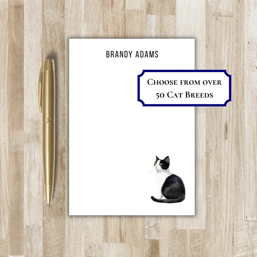 Personalized Cat Notepad | Cat Lover Gift | Customize With Cat of Your ...