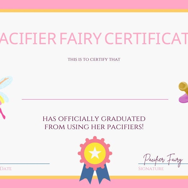 Fairy Certificate - Etsy