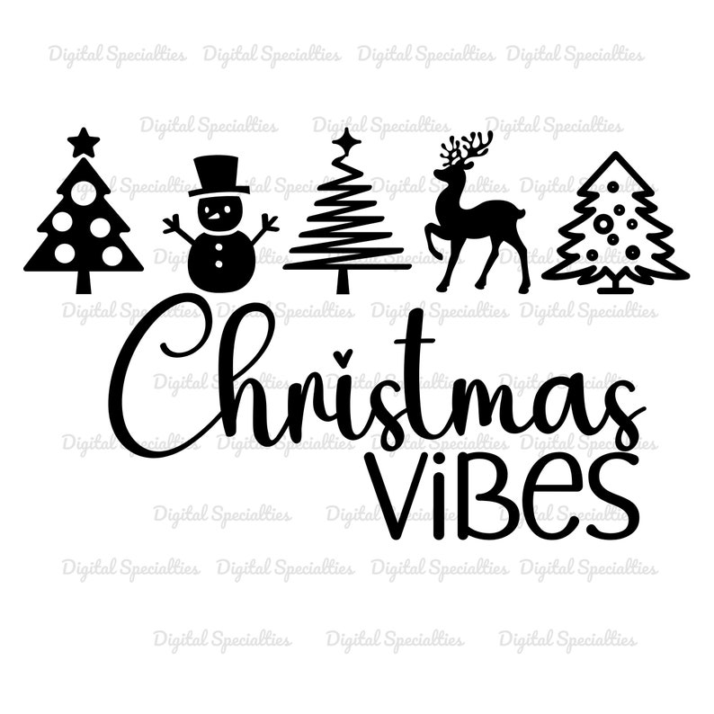 Christmas Vibes SVG Christmas Vibes PNG Merry Christmas PNG - Etsy
