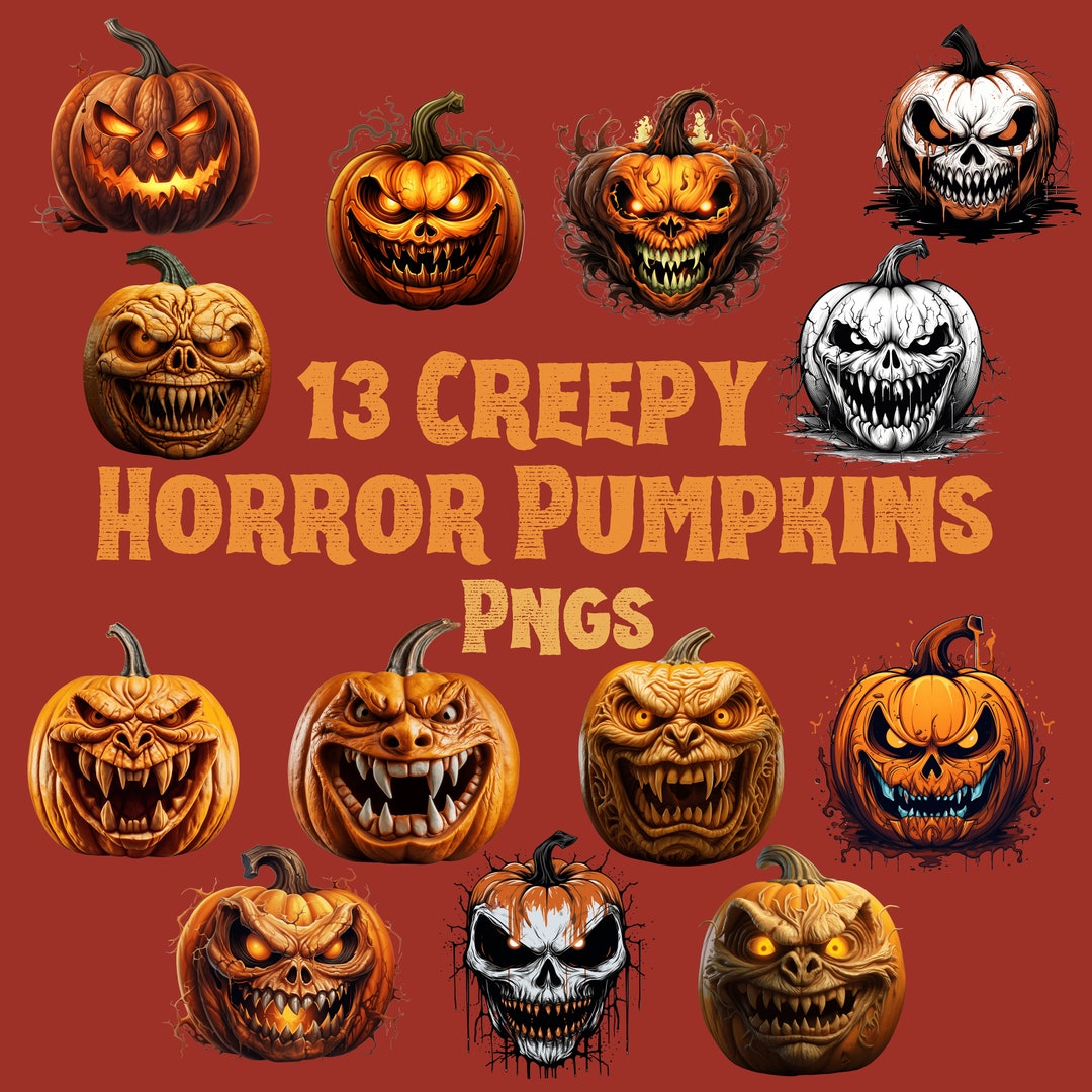 Horror Pumpkins PNG, Jack O Lantern, Scary Pumpkin PNG, Halloween ...