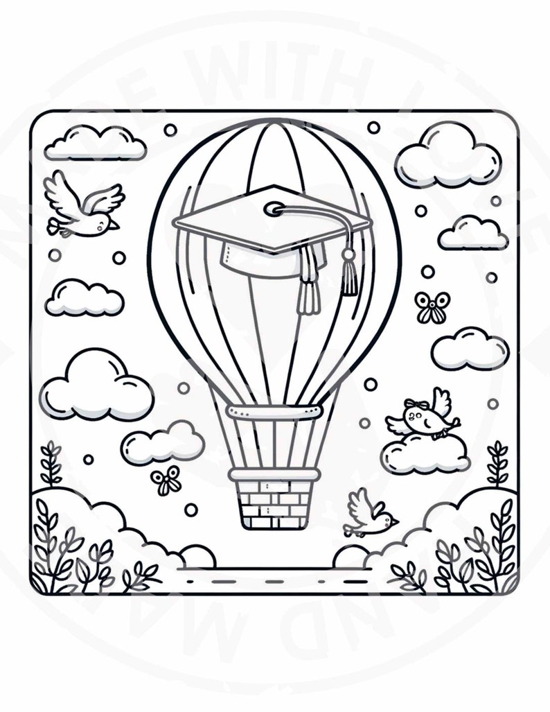 Kids Activity Coloring Pages Graduation 2024 keep Young Guests Engaged ...