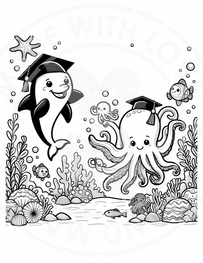 Kids Activity Coloring Pages Graduation 2024 keep Young Guests Engaged ...