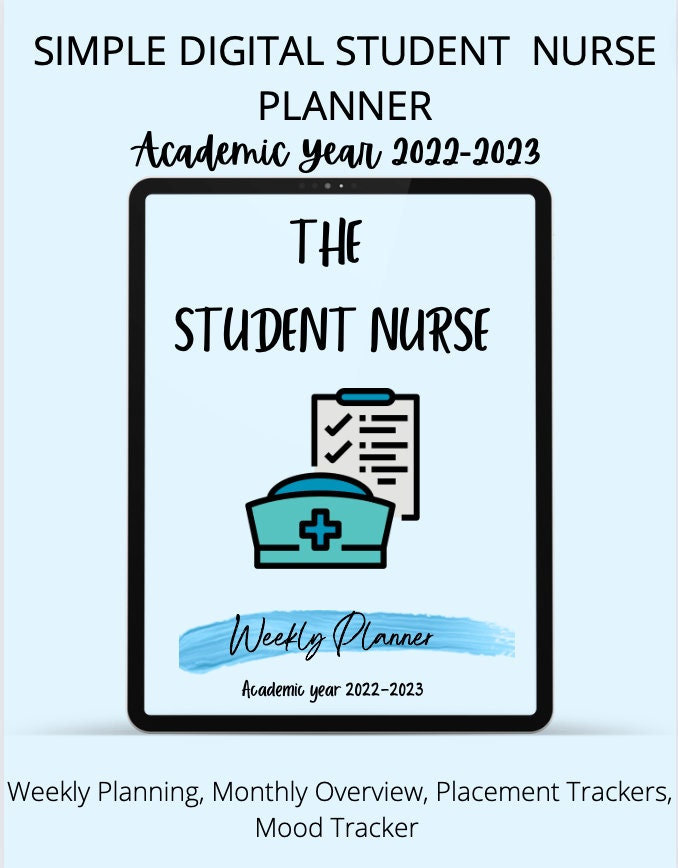 Digital Student Nurse Planner, Nursing School, Digital Student Planner ...