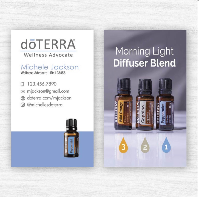 Doterra Consultant Printed Business Cards Small Business Card Design ...
