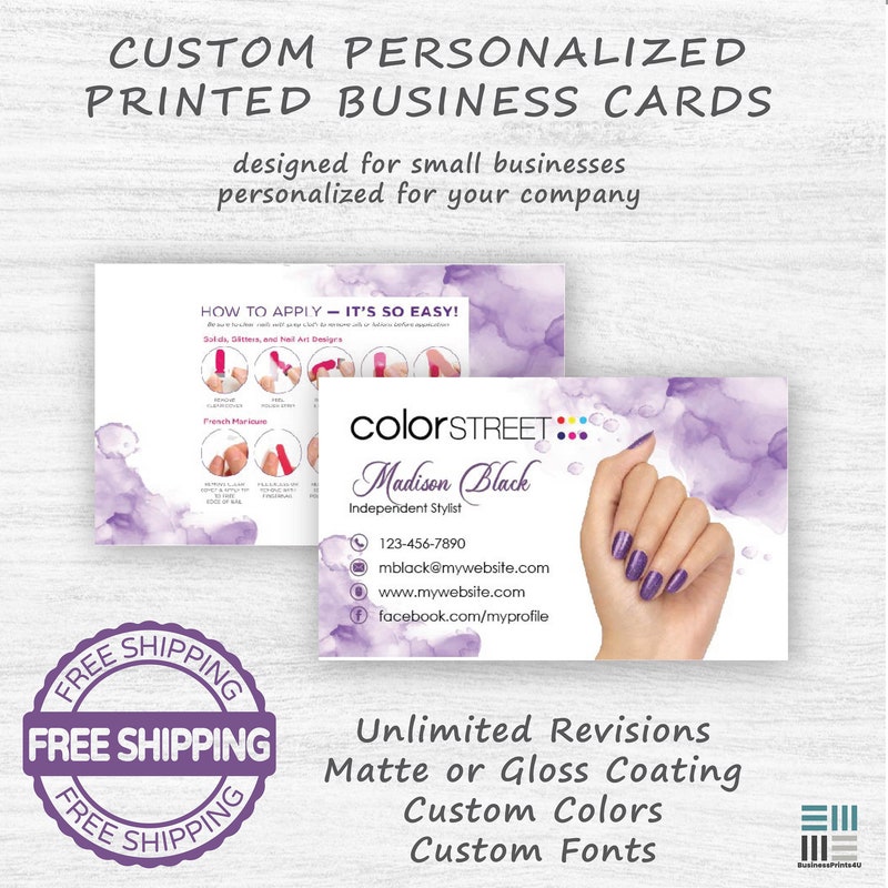 Color Street Business Cards - Etsy