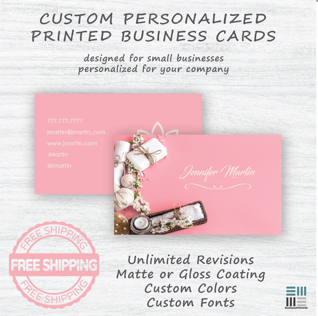 Bath & Body Business Cards: Custom Printed, Double Sided, 16pt - Etsy