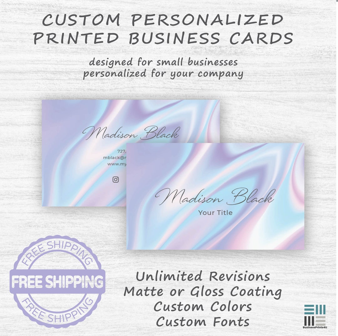 Personalized Printed Business Cards | Small Business Card Design | 2 ...