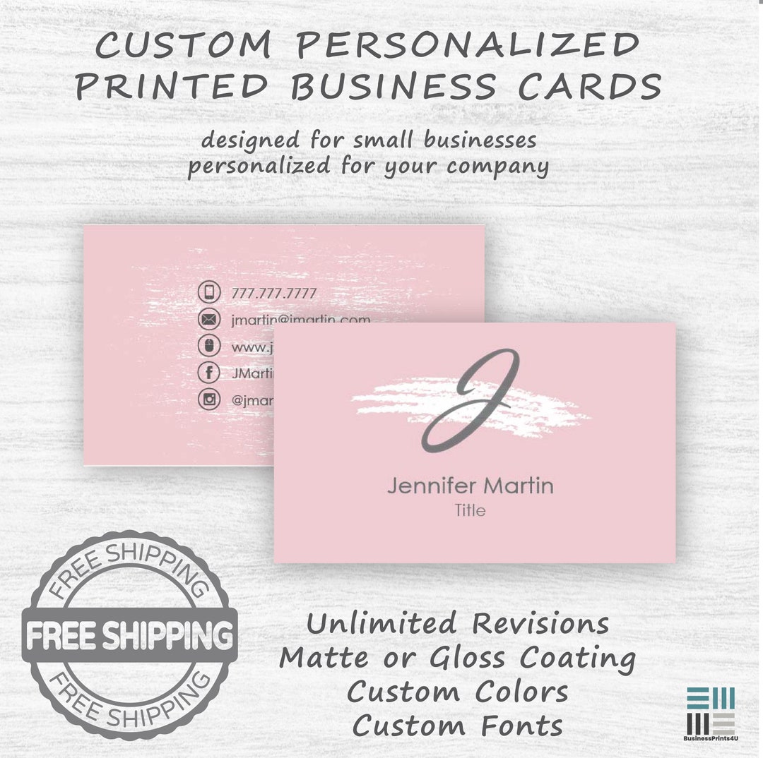 Personalized Printed Business Cards | Small Business Card Design | 2 ...