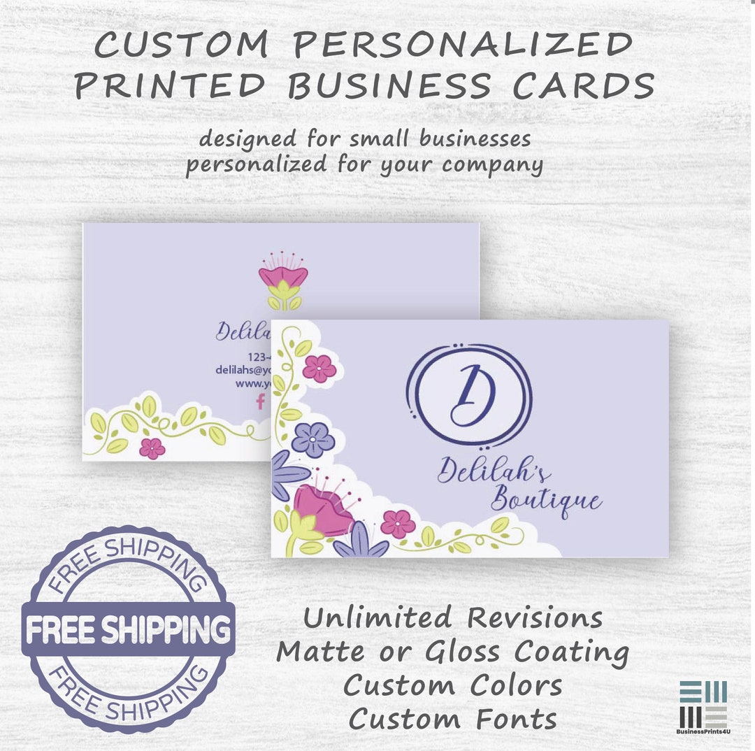 Personalized Printed Business Cards | Boutique Consignment Card Design ...