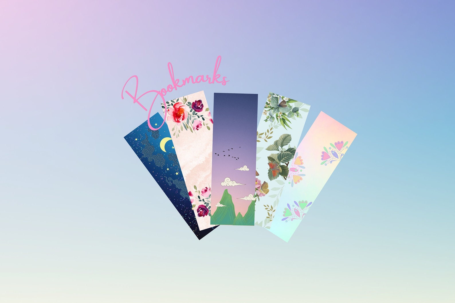 Printable Bookmarks Template Bookmarks Canva Design Canva - Etsy