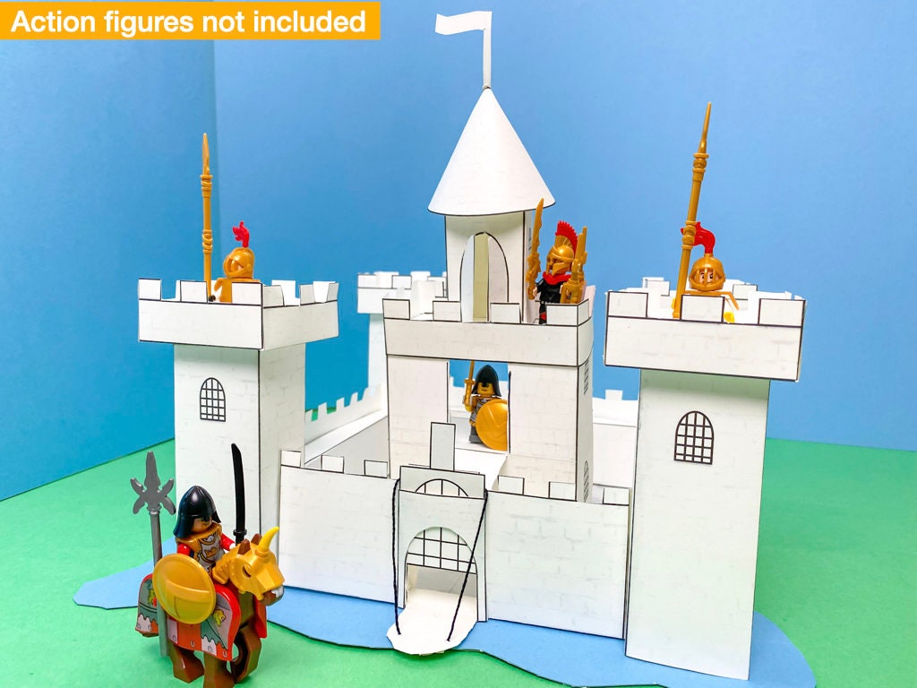 Printable Paper Toy Castle for Action Figures - Digital PDF - Etsy