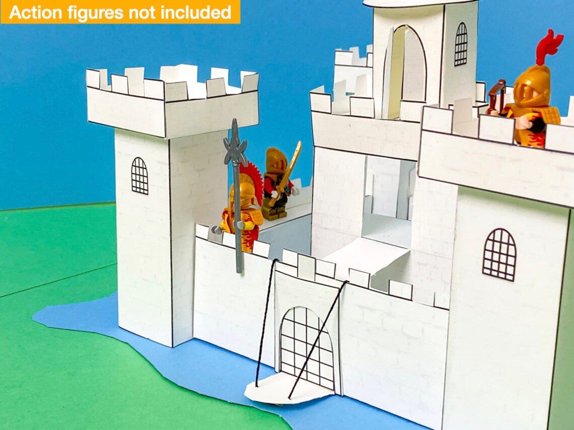 Printable Paper Toy Castle for Action Figures - Digital PDF - Etsy