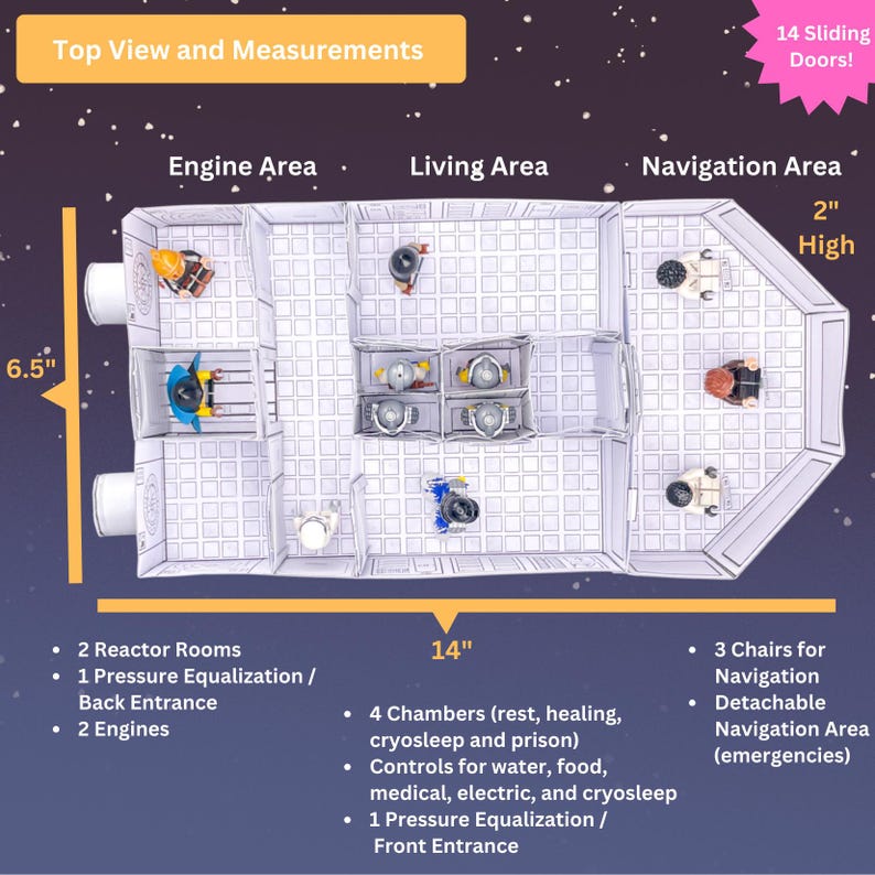 Printable Paper Toy Spaceship for Action Figures - Digital PDF - Etsy