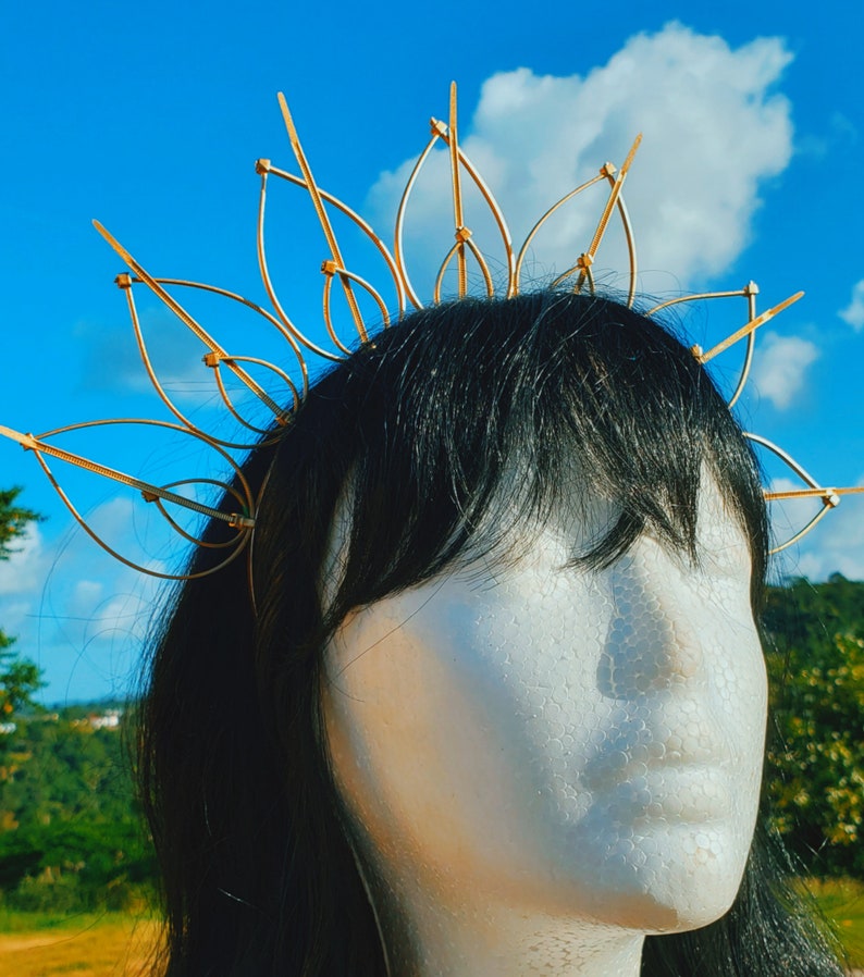 Gold Crown Halo Gold Halo Crown Sun Goddess Sun Ray - Etsy