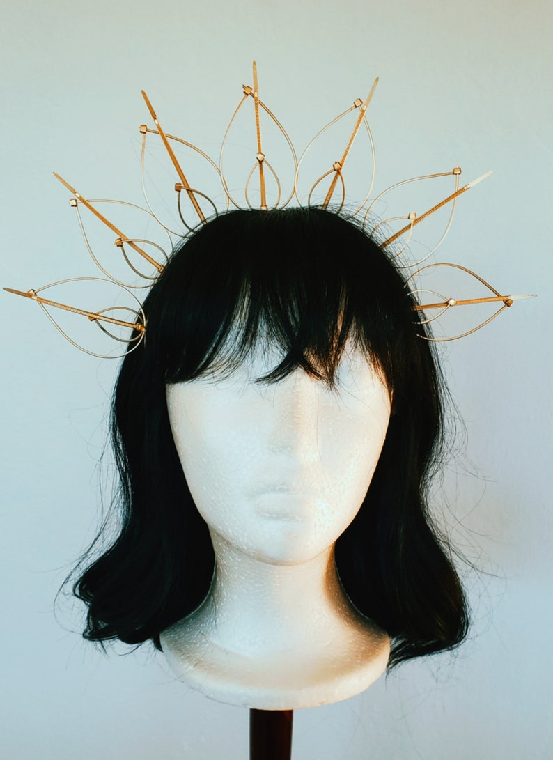 Gold Crown Halo Gold Halo Crown Sun Goddess Sun Ray - Etsy