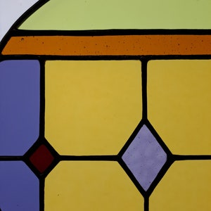 Bluey Inspired Stained Glass Suncatcher - Purple Window Panel Unique ...