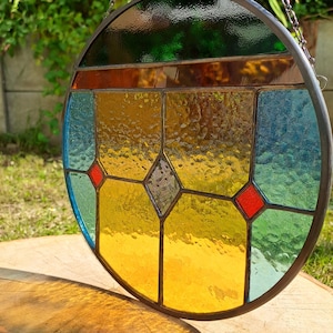 Bluey Inspired Real Stained Glass Suncatcher Blue, Pink or Purple ...