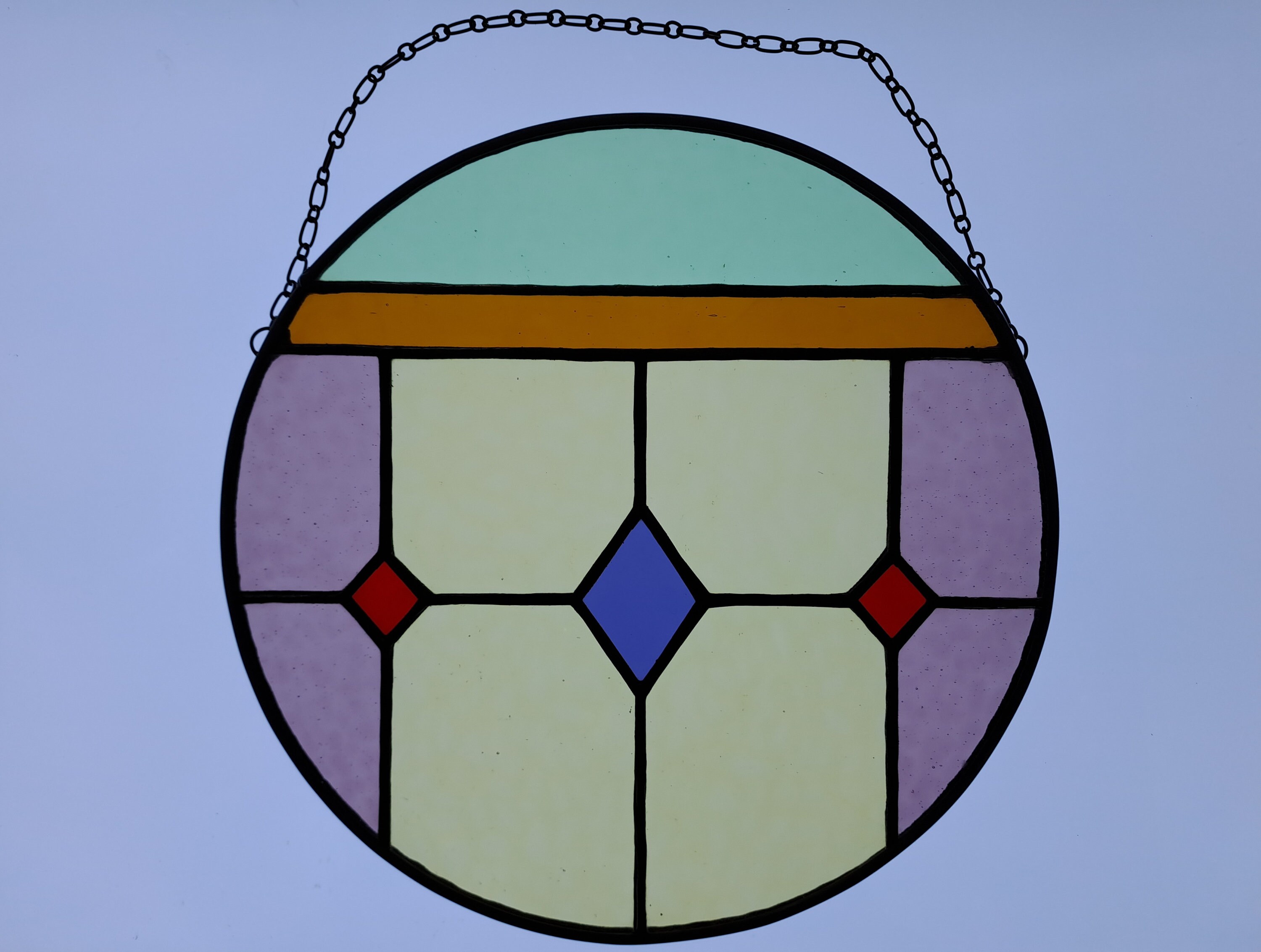 Bluey Inspired Stained Glass Suncatcher Purple Blue or Pink - Etsy UK