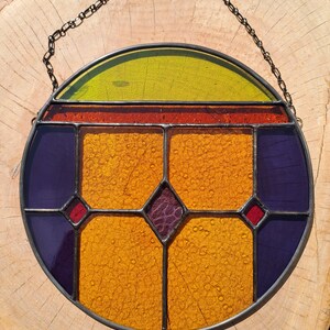 Bluey Inspired Stained Glass Suncatcher - Purple Window Panel Unique ...