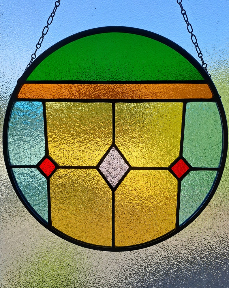 Bluey Inspired Stained Glass Suncatcher - Purple Window Panel Unique ...