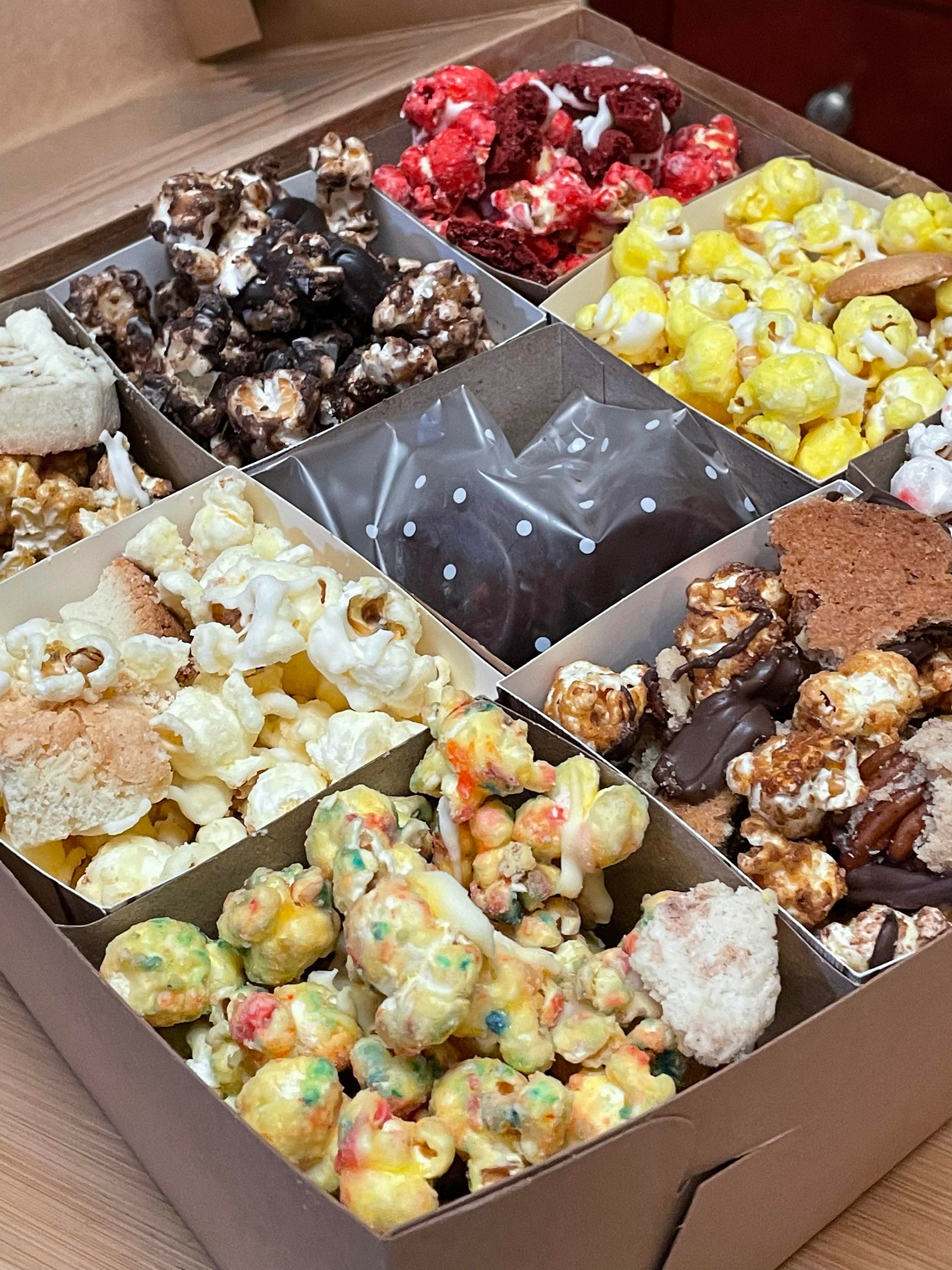 Gourmet Popcorn Sampler Box - Etsy