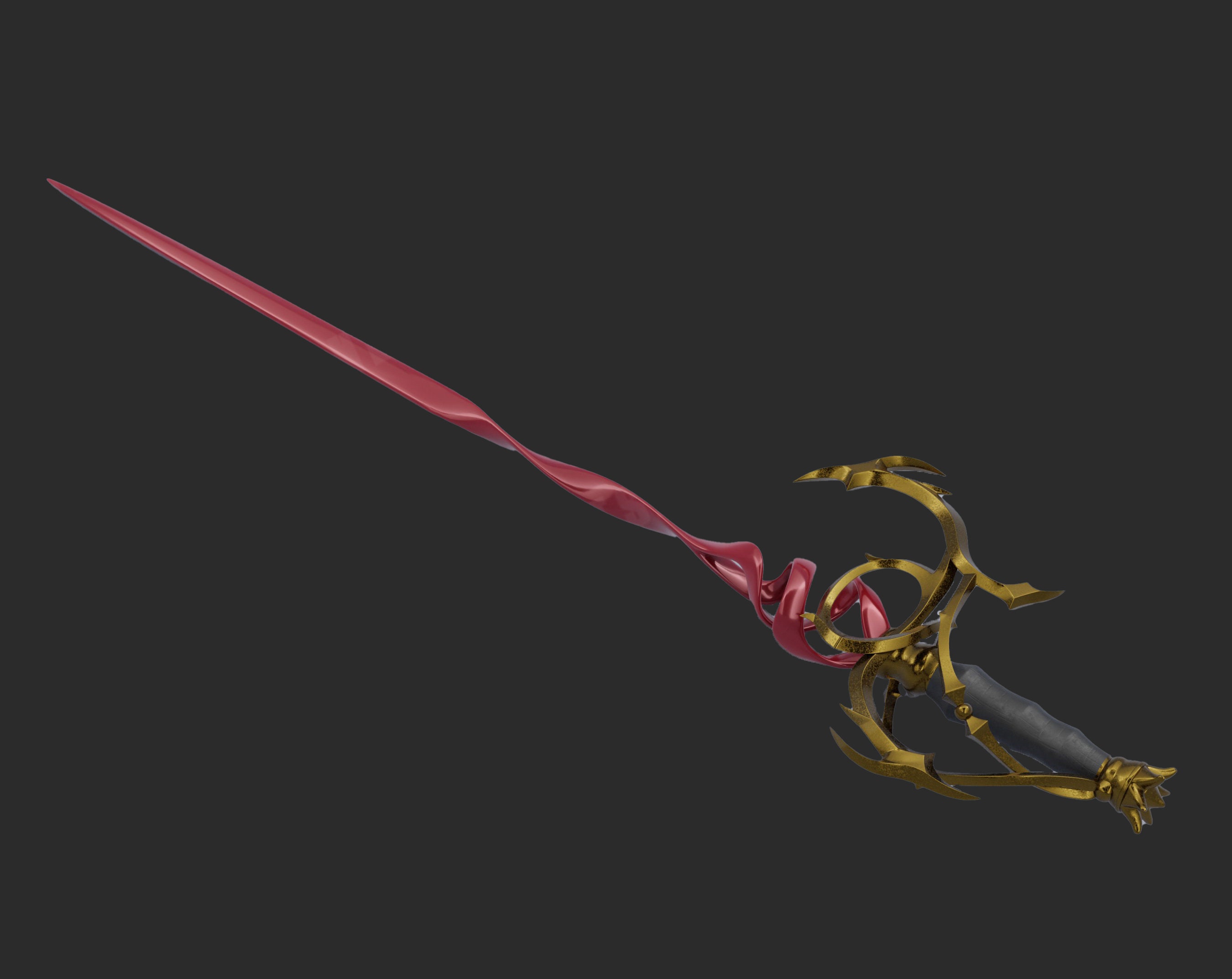 Infernal Rapier Baldurs Gate 3 Cosplay Prop Painted - Etsy