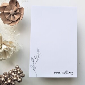 Custom Personalized Note Pad, Writing Pad, Memo Pad Minimalist Design ...