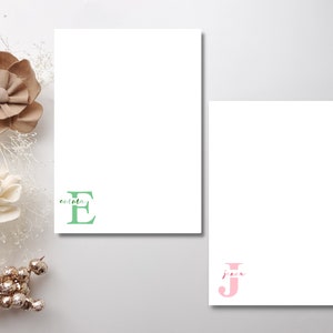 Custom Personalized Note Pad, Writing Pad, Memo Pad Minimalist Design ...