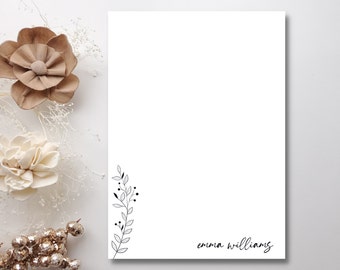 Custom Sticky Notes // Beautiful Flower Design Custom Text - Etsy