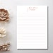 Custom Personalized Note Pad, Writing Pad, Memo Pad Minimalist Design ...