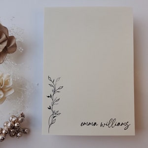 Custom Personalized Note Pad, Writing Pad, Memo Pad Minimalist Design ...