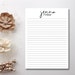 Custom Personalized Note Pad, Writing Pad, Memo Pad Minimalist Design ...