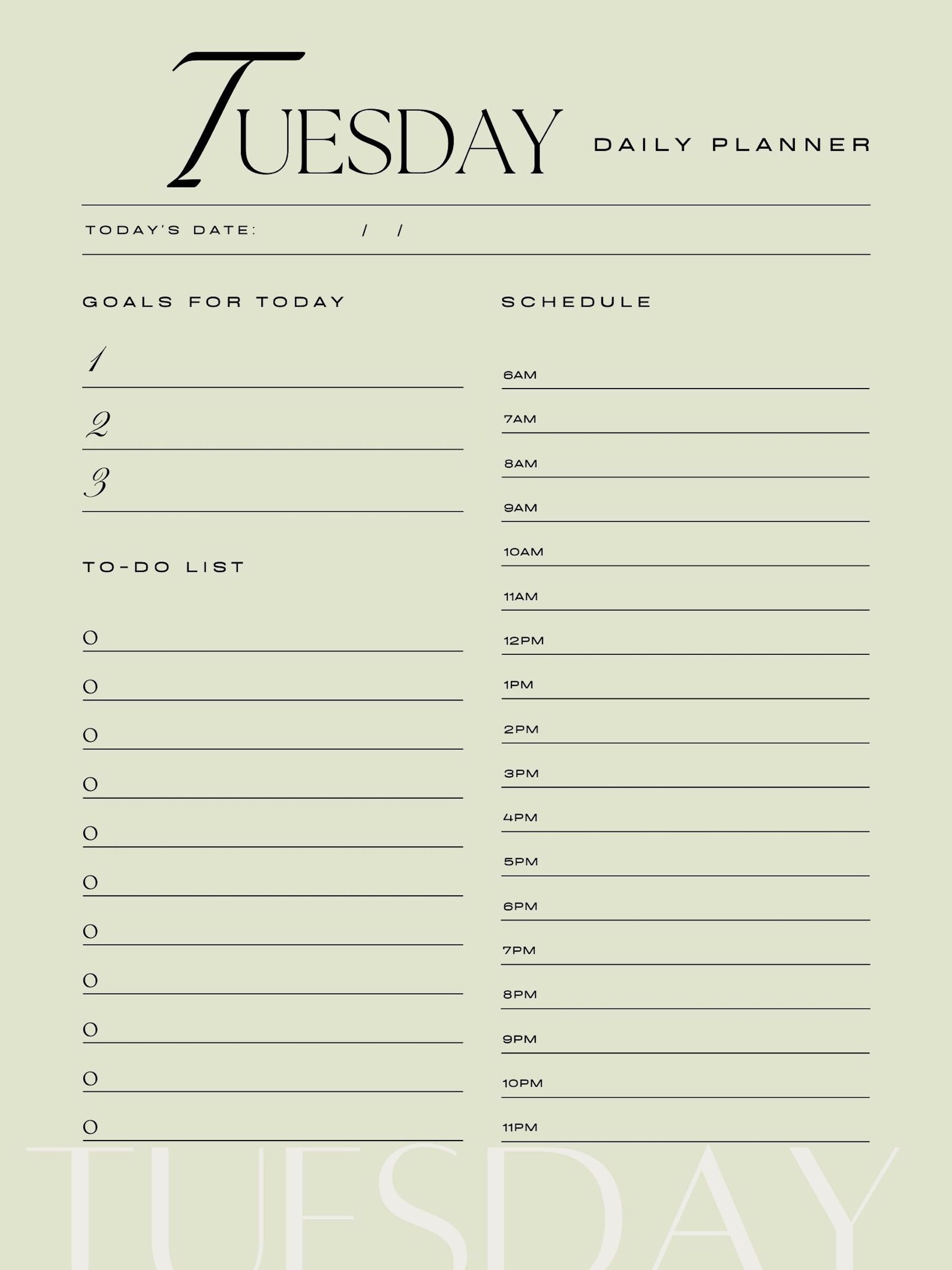 Downloadable Daily Planner, Printable Daily Planner, iPad Planner ...