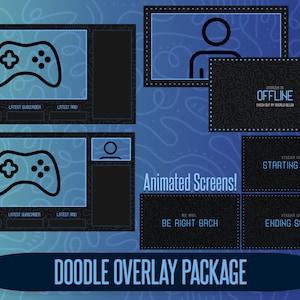Animated Doodle Overlay Package for Streaming - Etsy
