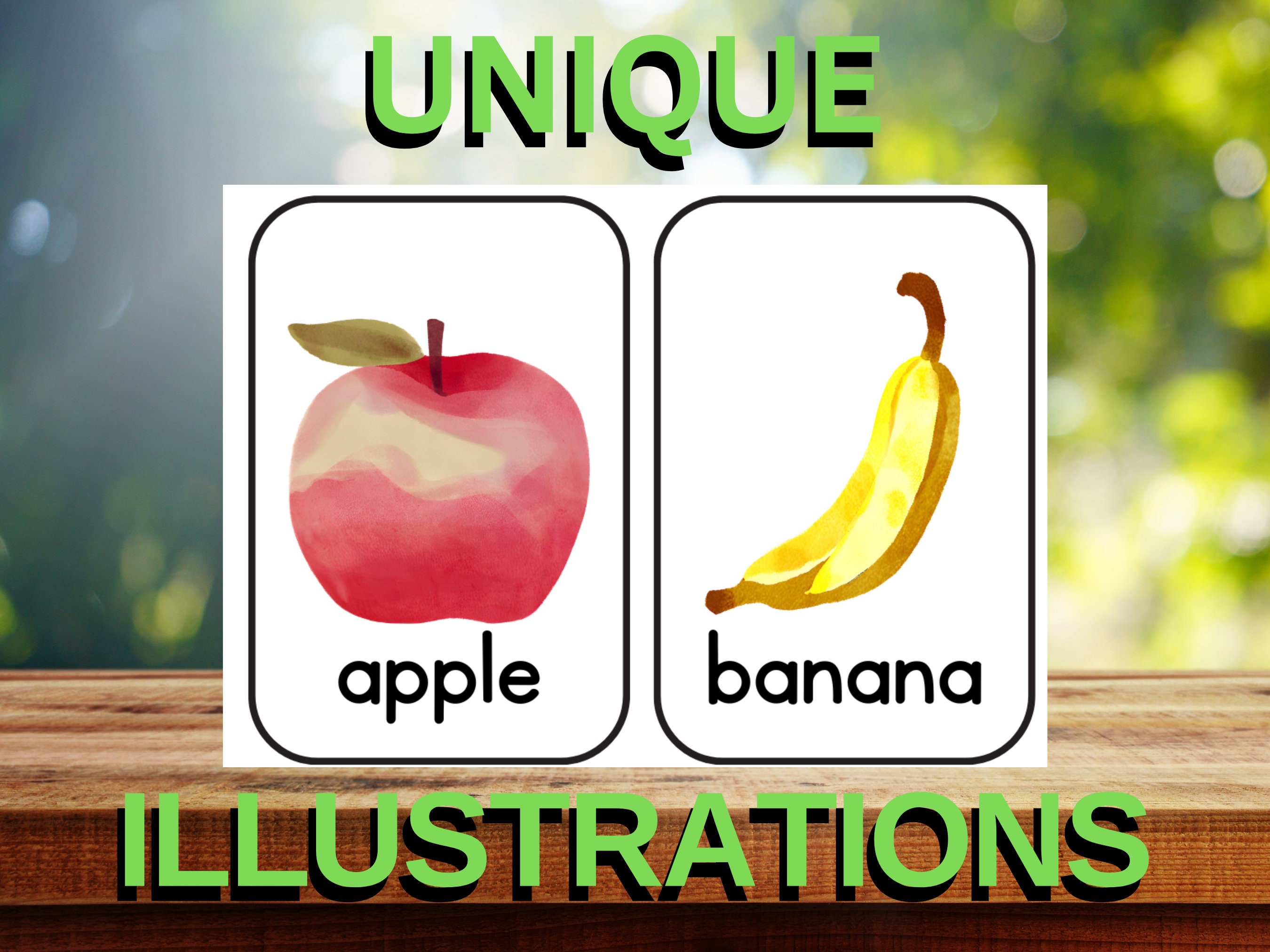 Digital Fruit Flash Cards for Kids! Explore Fruity Fun Anywhere! - Etsy