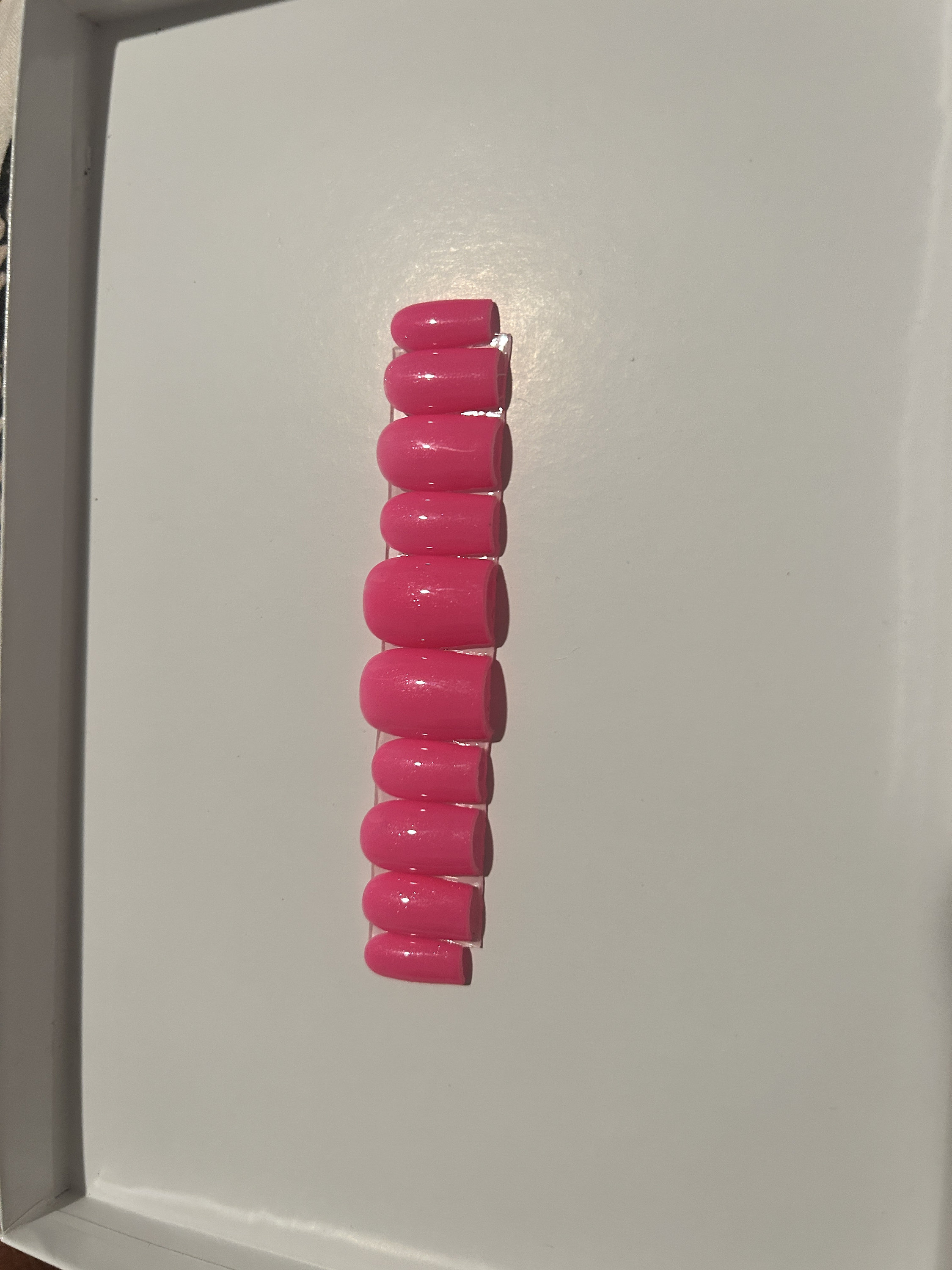 Hot Pink Nails Short Square Hot Pink Press Ons Pink - Etsy