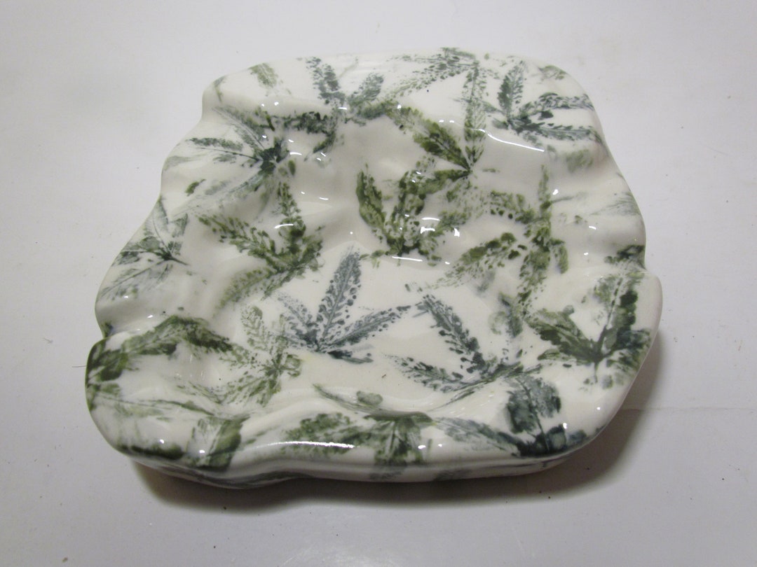 Ashtray With Canna Leaves Pattern - Etsy