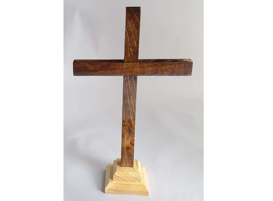 Easter Celebration Cross With Stand Made From Solid Wood Christian ...