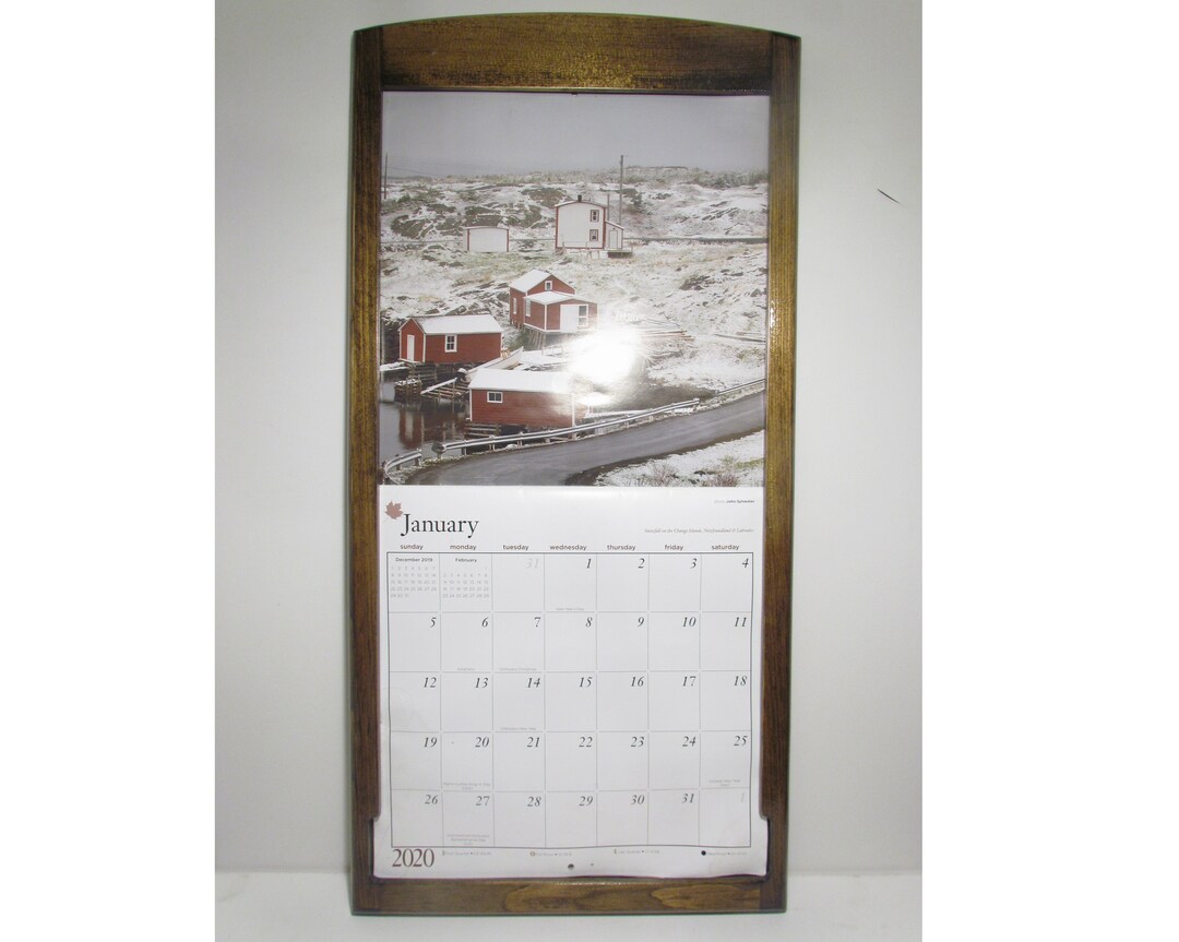 Front Loading Calendar Holder Solid Wood Frame 11 X 17 - Etsy